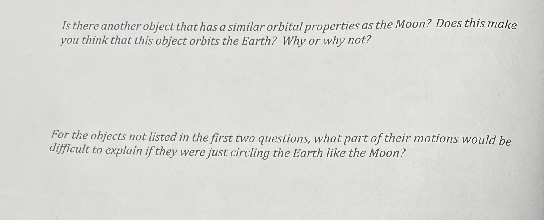 Solved Is there another object that has a similar orbital | Chegg.com