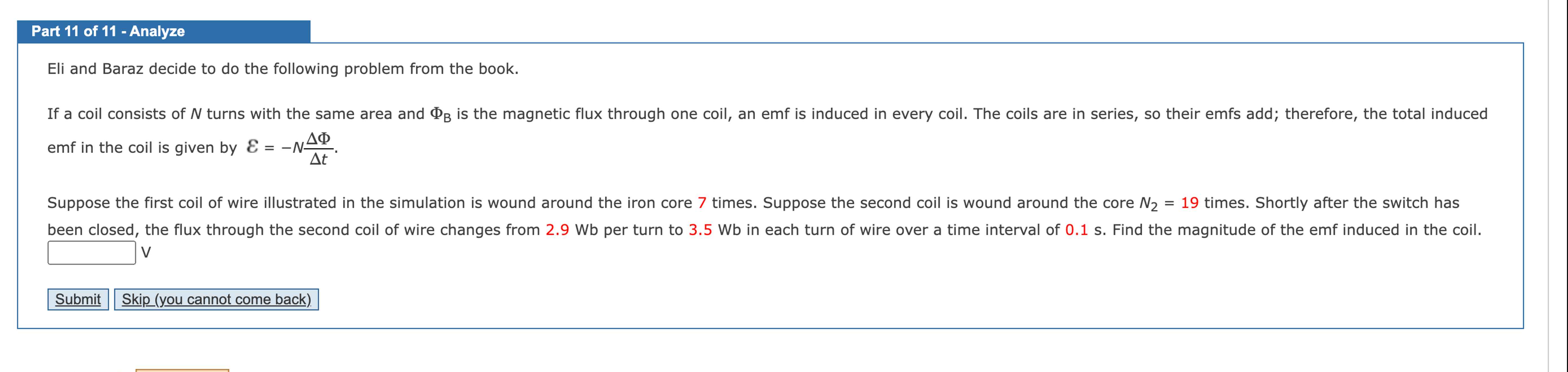 Solved Eli and Baraz decide to do the following problem from | Chegg.com