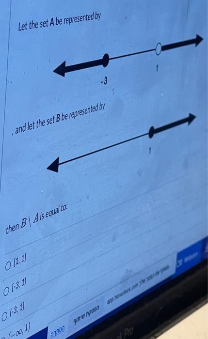 Solved Let the set A be represented by and let the set B be | Chegg.com