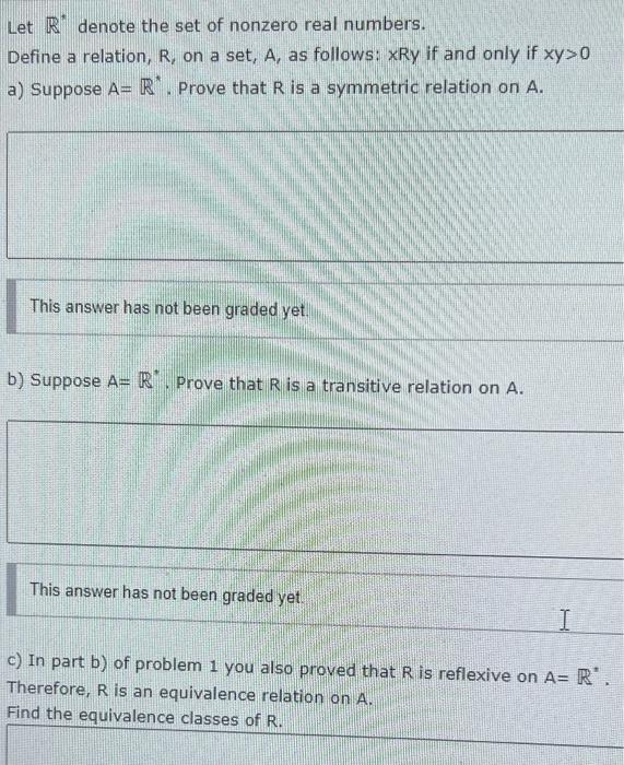 Solved Let R denote the set of nonzero real numbers. Define | Chegg.com