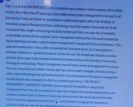 Solved Zane Corporation BACKGROUPID Zane Corporation was a | Chegg.com