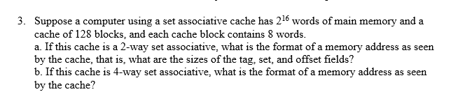 Solved Suppose a computer using a set associative cache has | Chegg.com