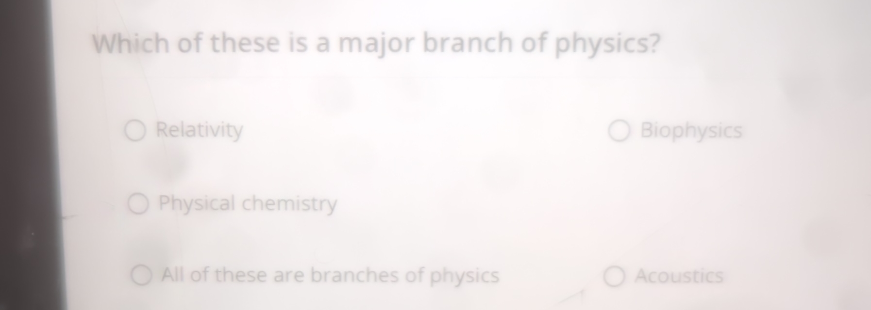 Solved Which of these is a major branch of | Chegg.com