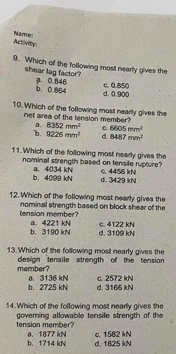 Solved Situation 2: A W360X79 of A992 steel is connected | Chegg.com