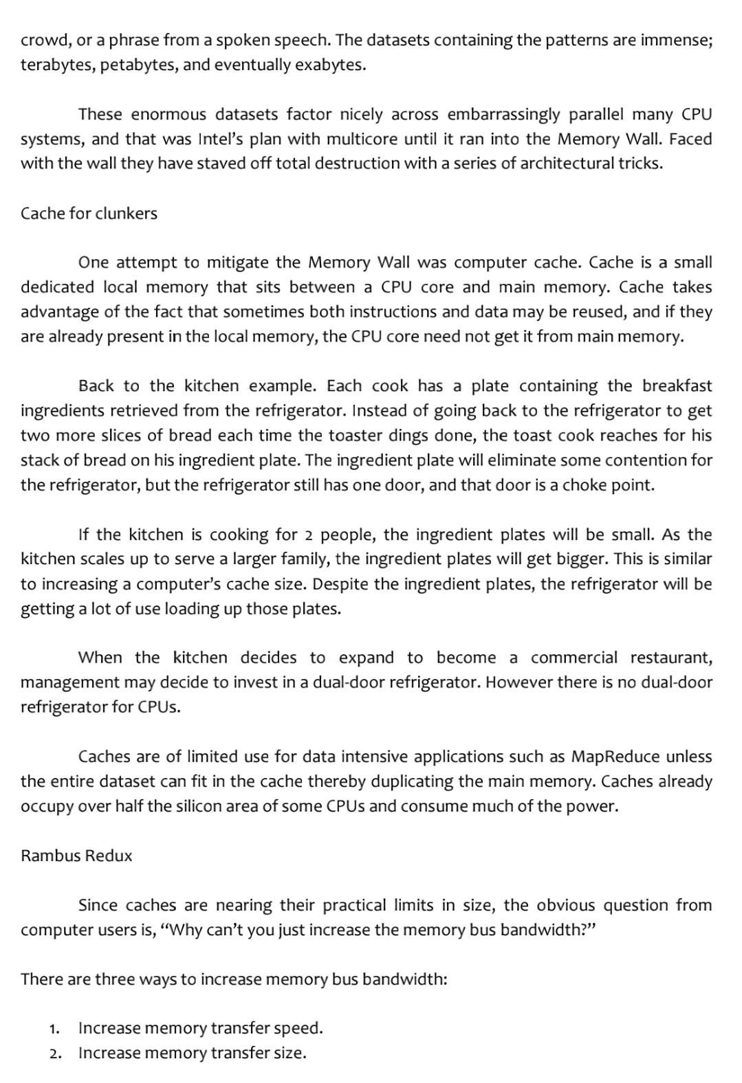 Solved "Power Wall + Memory Wall + ILP Wall = Brick | Chegg.com