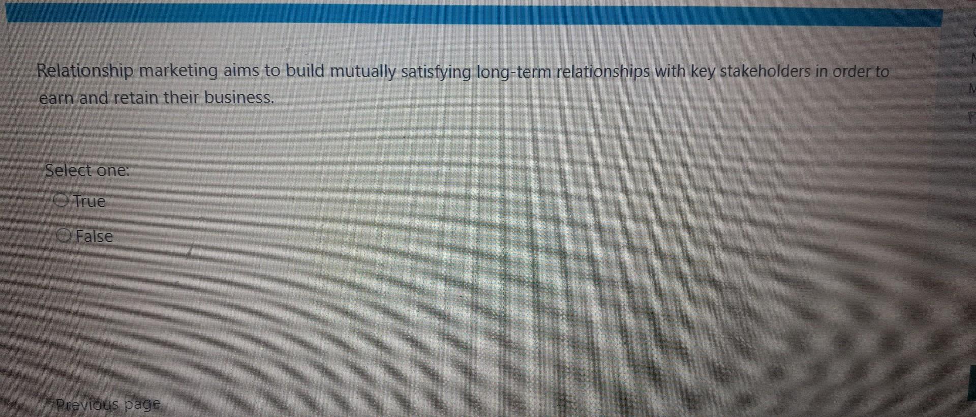 Solved Relationship marketing aims to build mutually | Chegg.com