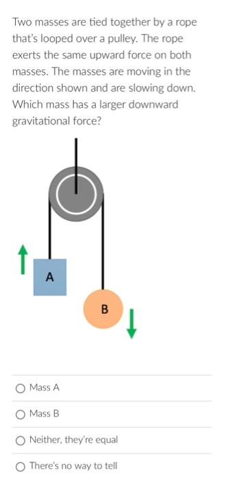 Solved Two masses are tied together by a rope thats pulled | Chegg.com
