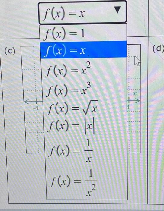 Solved For each graph, choose the function that best | Chegg.com