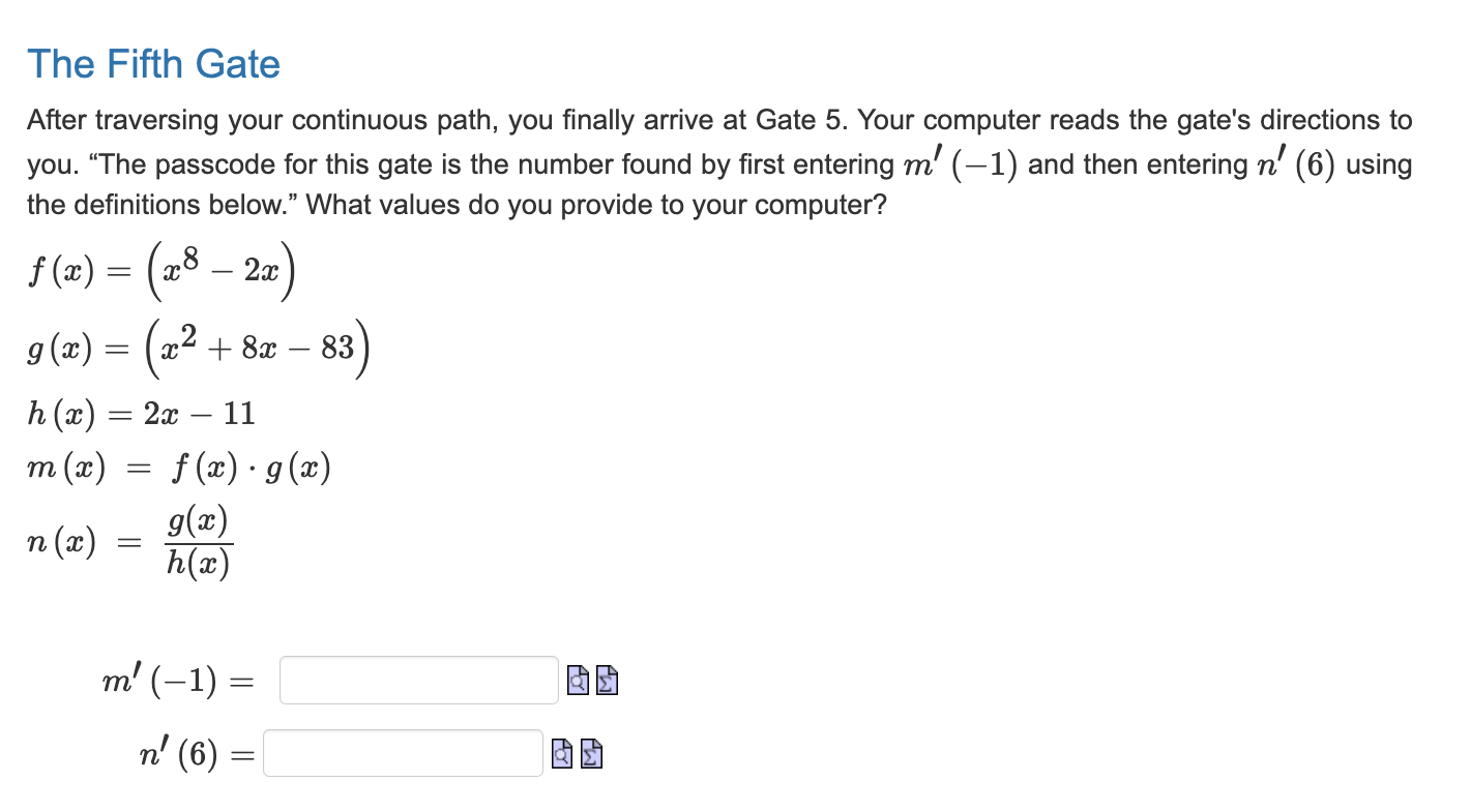 Solved The Fifth GateAfter traversing your continuous path, | Chegg.com
