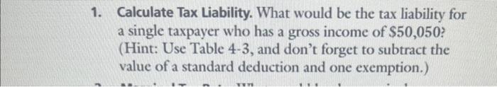 Solved Calculate Tax Liability. What would be the tax | Chegg.com