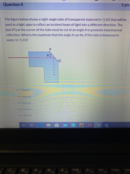 Solved Question 4 5 pts The figure below shows a right-angle | Chegg.com