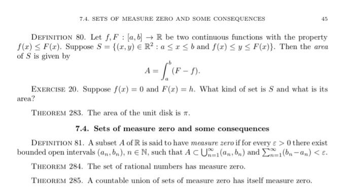 Solved prove: A countable union of sets of measure zero has | Chegg.com