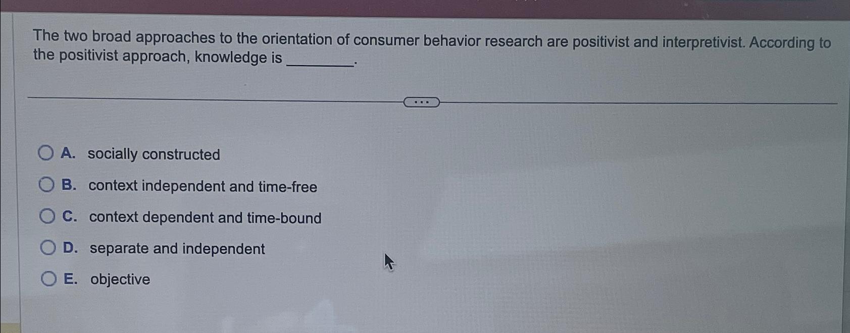 Solved The two broad approaches to the orientation of | Chegg.com