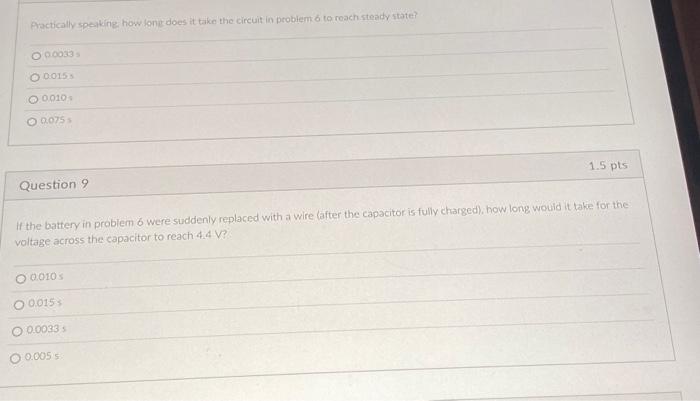 Solved What is the time constant of the following circuit? | Chegg.com