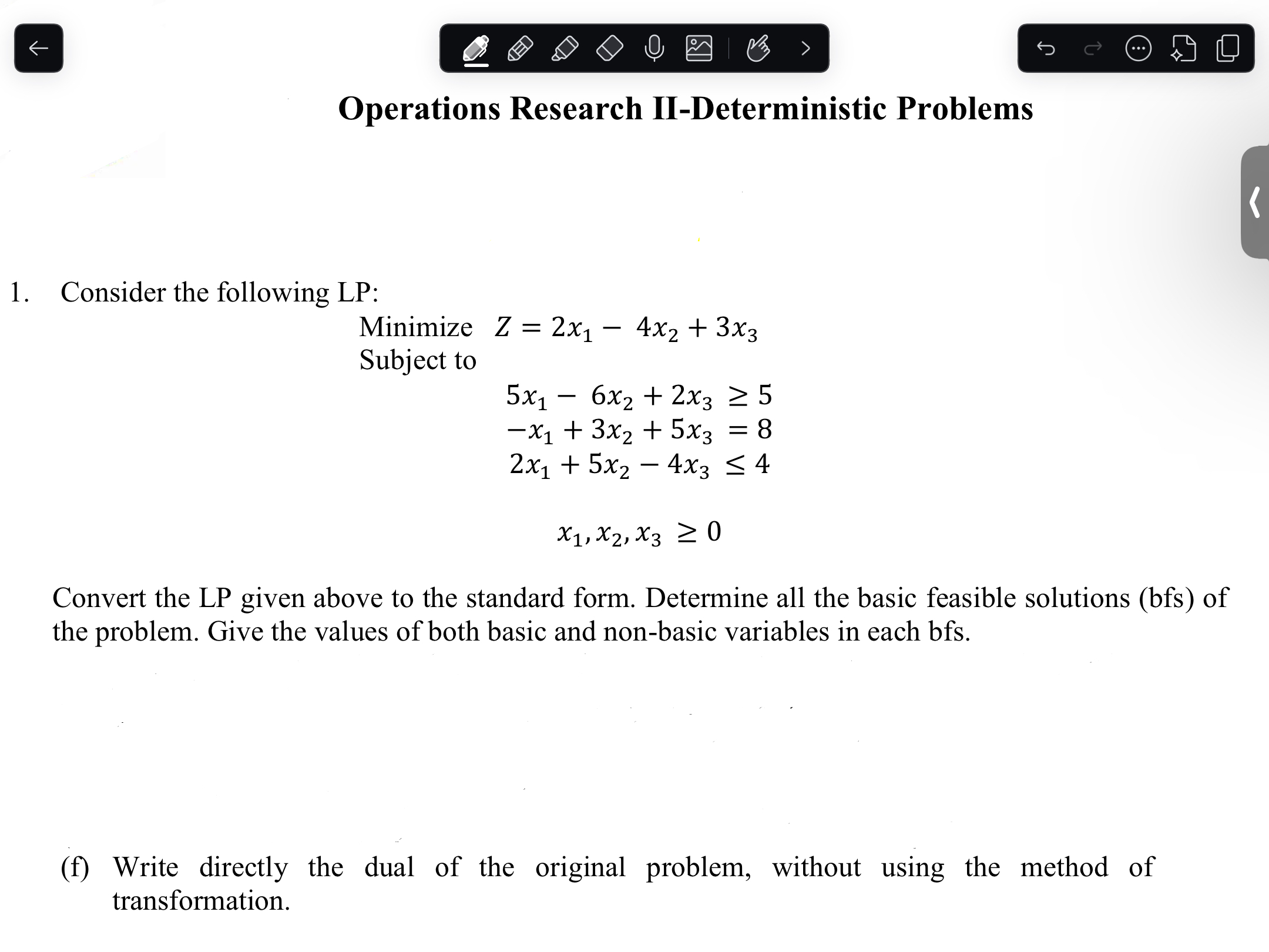 Solved larrOperations Research II-Deterministic | Chegg.com