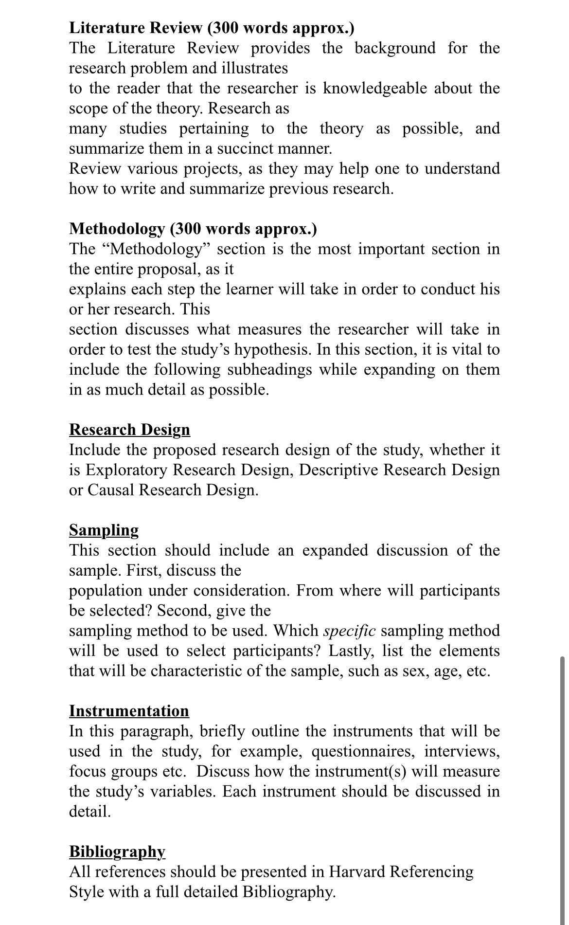 Solved \table[[Research Project Sections,\table[[Guideline | Chegg.com