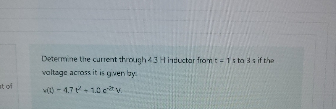 Solved Determine the current through 4.3H ﻿inductor from | Chegg.com