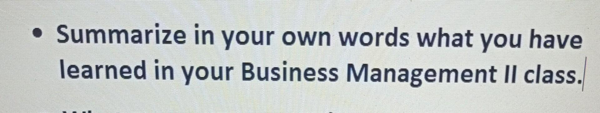 Summarize in your own words what you have learned in | Chegg.com