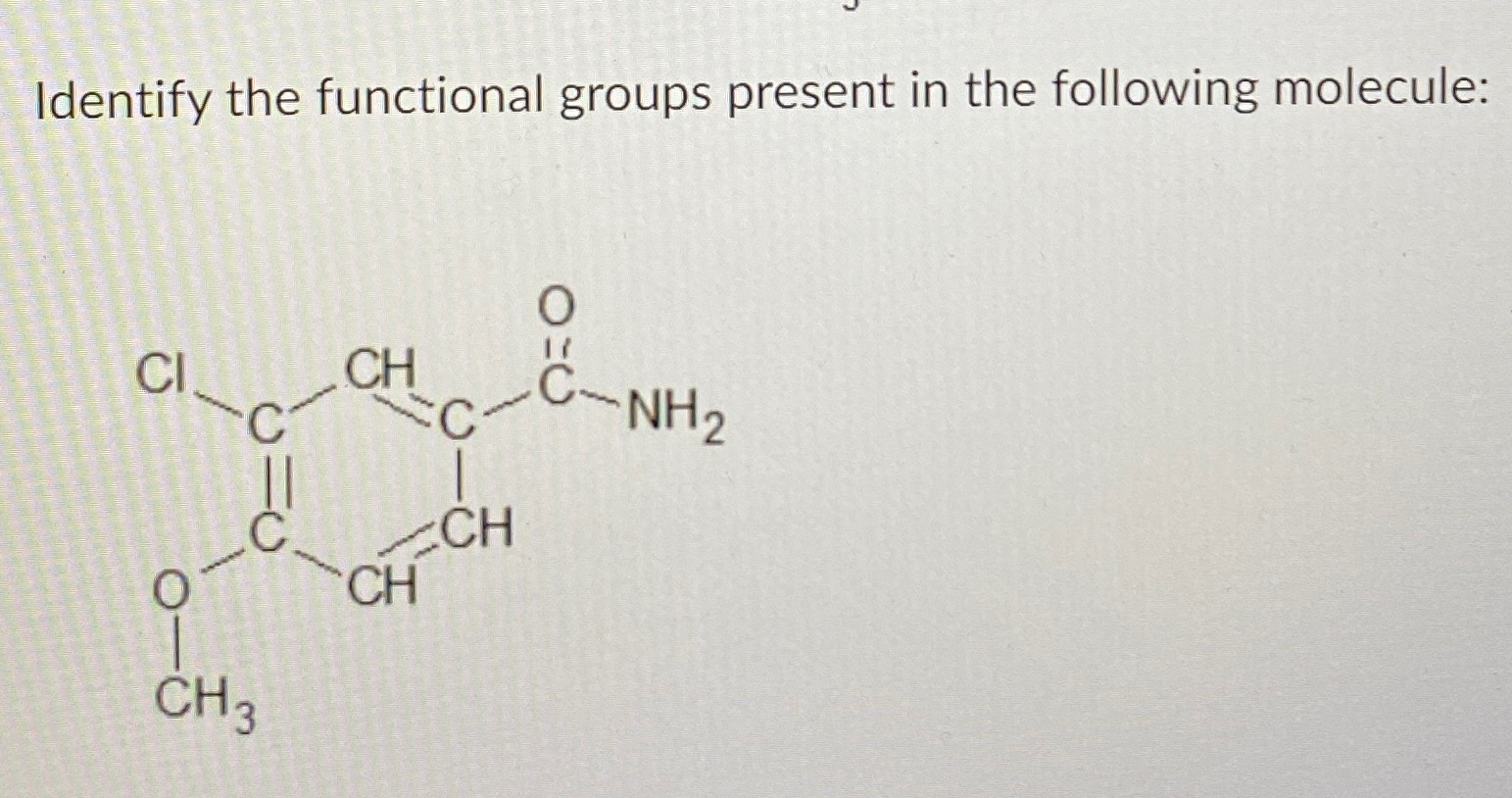 Solved Identify the functional groups present in the | Chegg.com