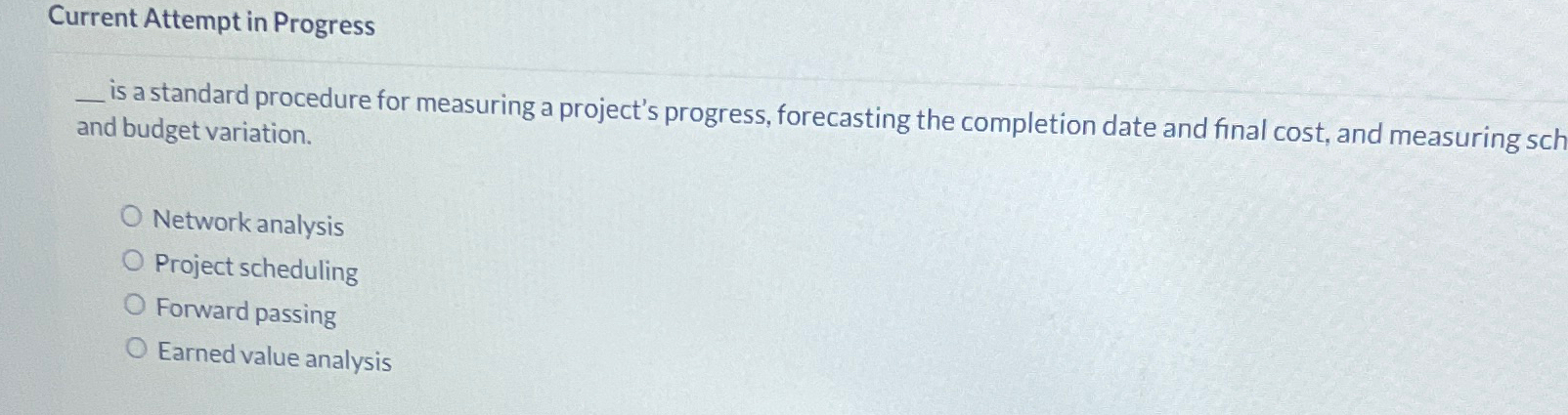 Solved Current Attempt in Progressis a standard procedure | Chegg.com