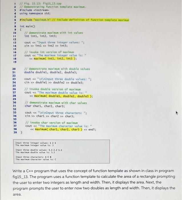 Solved // Fig. 15.13: flo1s.13. Cpp // Demonstrating | Chegg.com