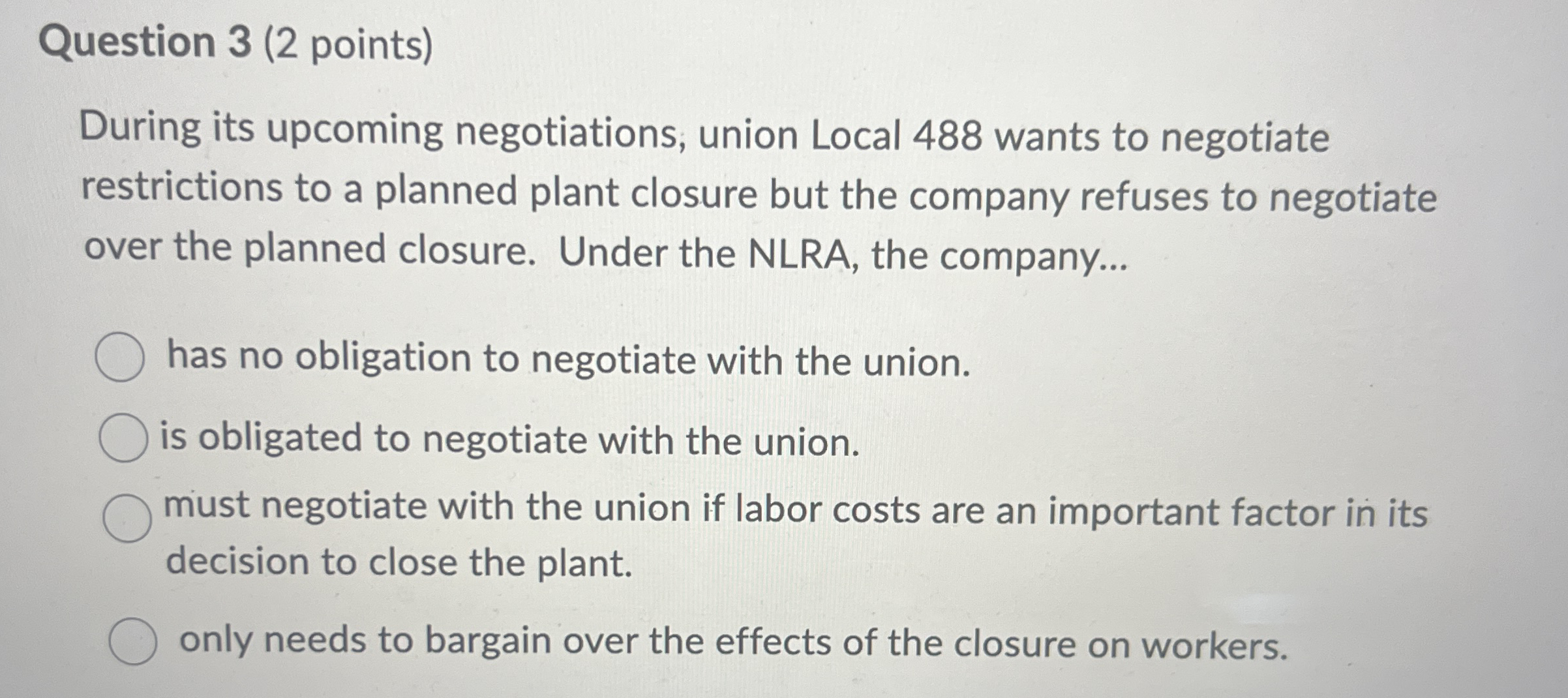 Solved Question 3 (2 ﻿points)During its upcoming | Chegg.com