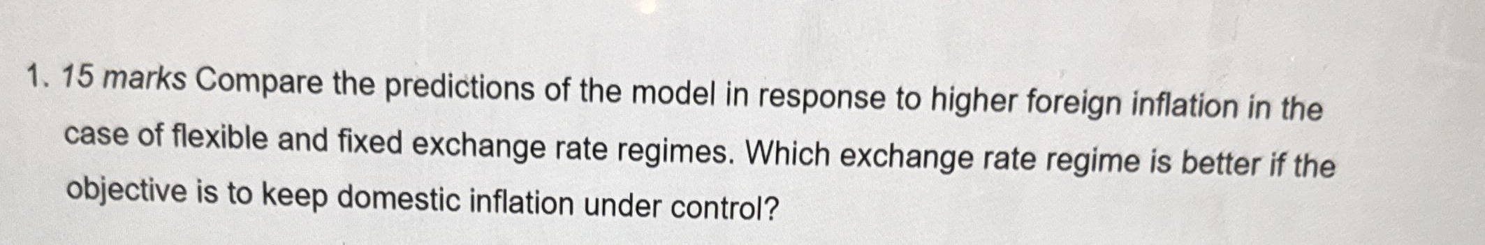 Solved 15 ﻿marks Compare the predictions of the model in | Chegg.com