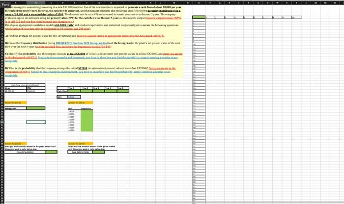 PLEASE ANSWER IN EXCEL WITH EXCEL FORMULAS WILL | Chegg.com