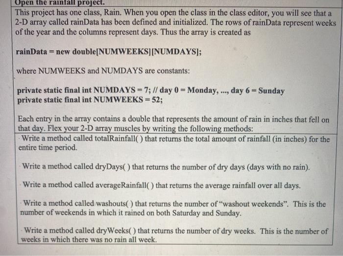 Solved this is in java, i have attached the instructions we | Chegg.com