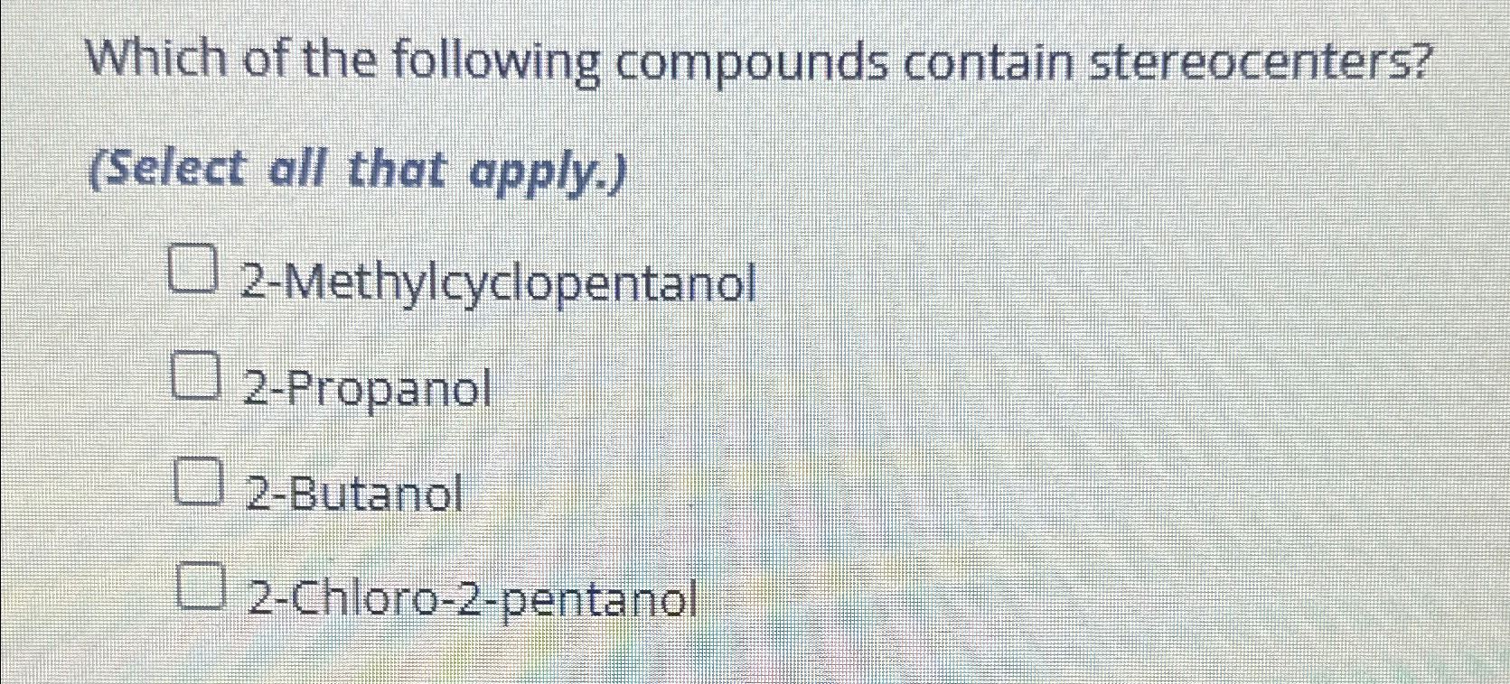 Solved Which of the following compounds contain | Chegg.com