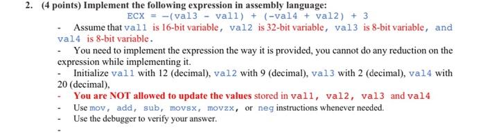 Solved Use x86 assembly language and please follow | Chegg.com Solved Use x86 assembly language and please follow | Chegg.com