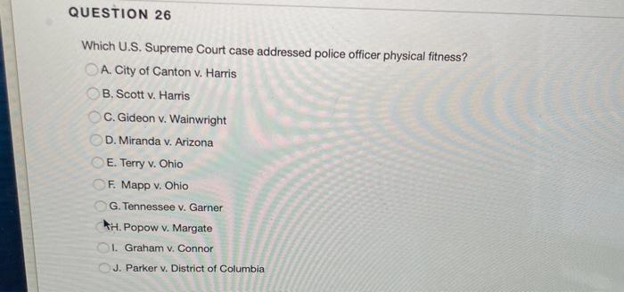 Solved QUESTION 26 Which U.S. Supreme Court case addressed | Chegg.com