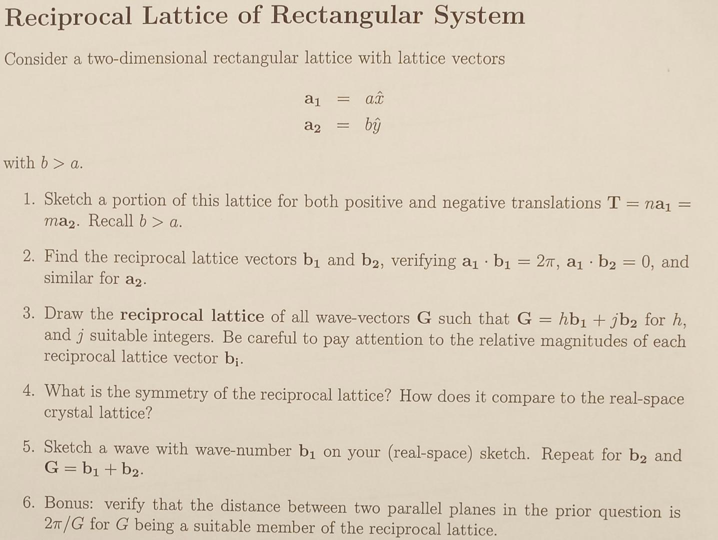 Solved This is a condensed matter physics problem set. | Chegg.com