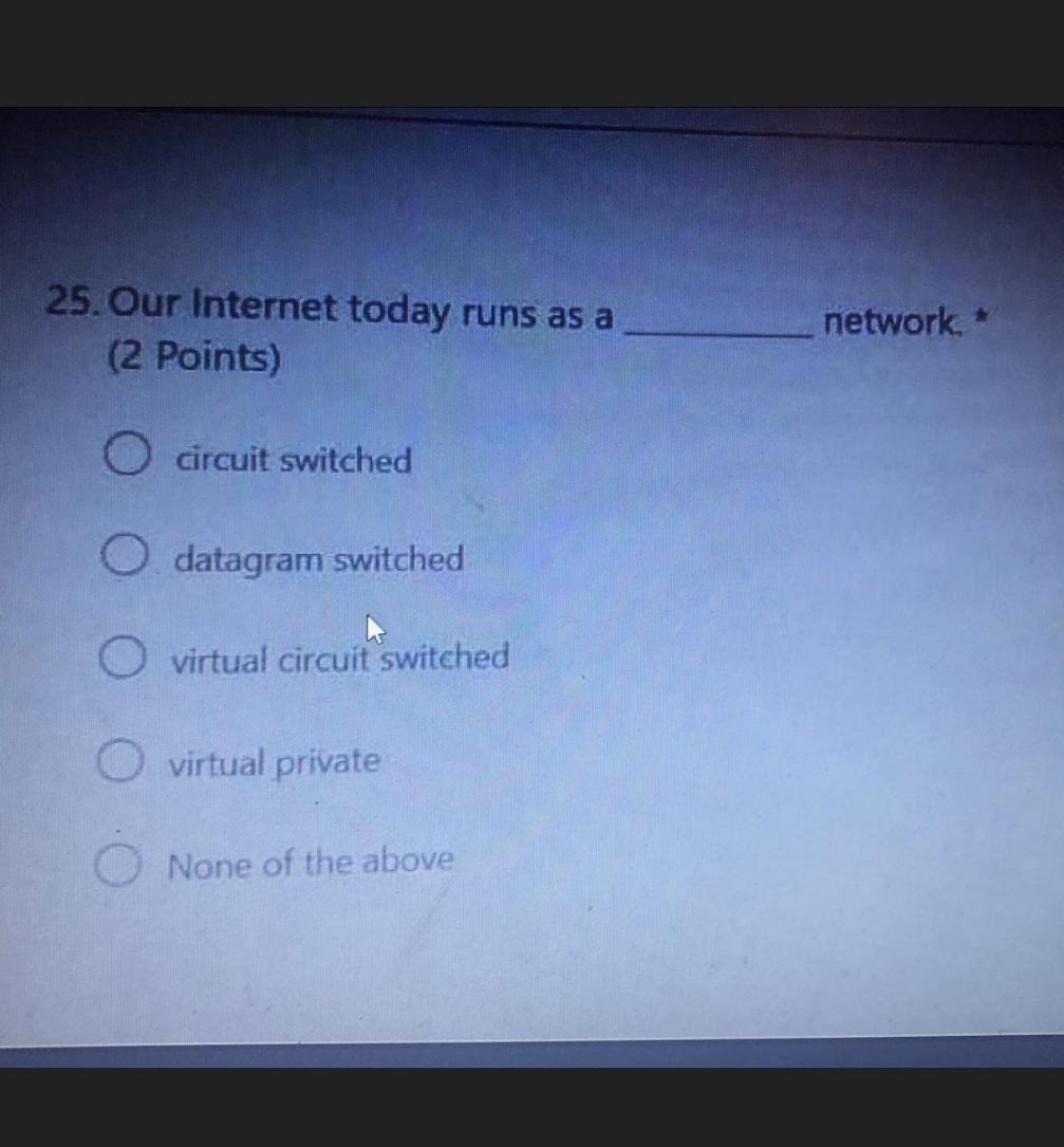 Solved Our Internet today runs as a ﻿network. *(2 | Chegg.com
