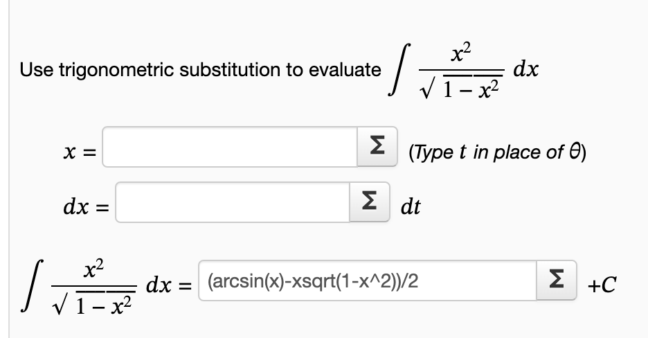Solved Use trigonometric substitution to evaluate | Chegg.com