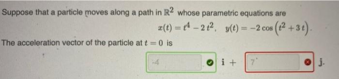 Solved Suppose that a particle moves along a path in R2 | Chegg.com