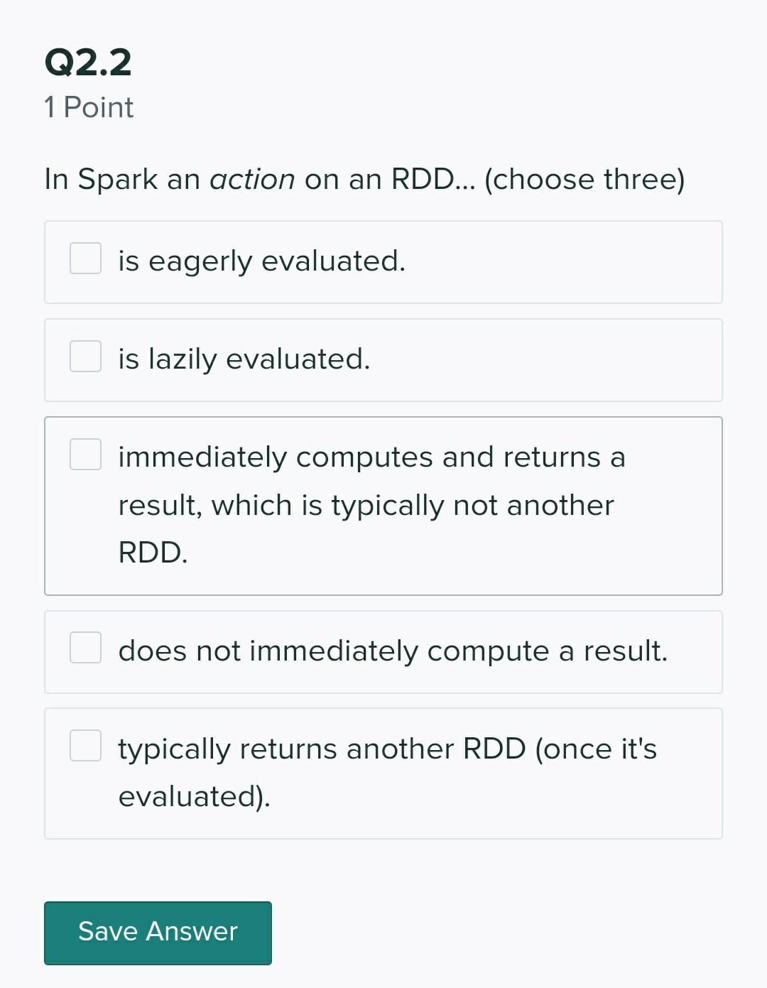Solved Q2 Transformations and actions 5 Points Q2.1 1 Point | Chegg.com