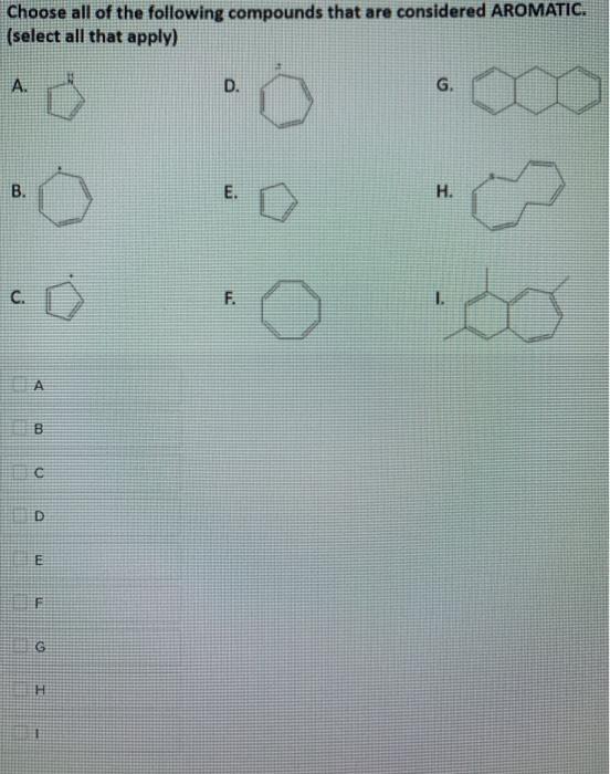 Solved Choose all of the following compounds that are | Chegg.com