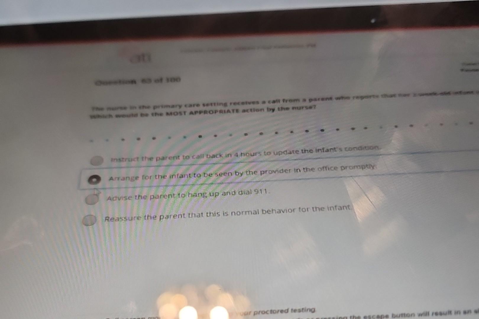 Solved Reassurfathe palent that this is normal behavior for | Chegg.com