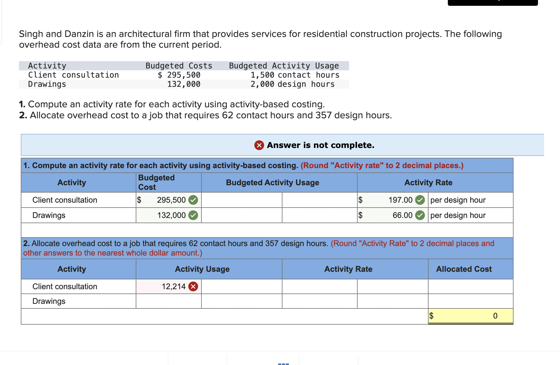 Solved Singh and Danzin is an architectural firm that | Chegg.com