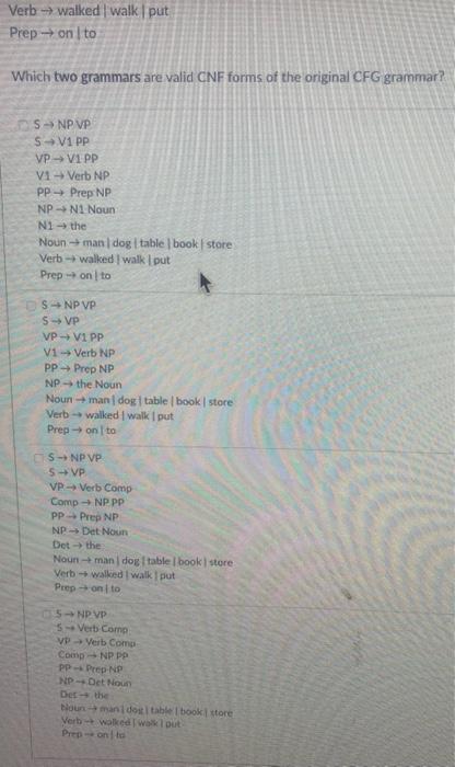 Solved Consider the very simple CFG with the rules below. | Chegg.com