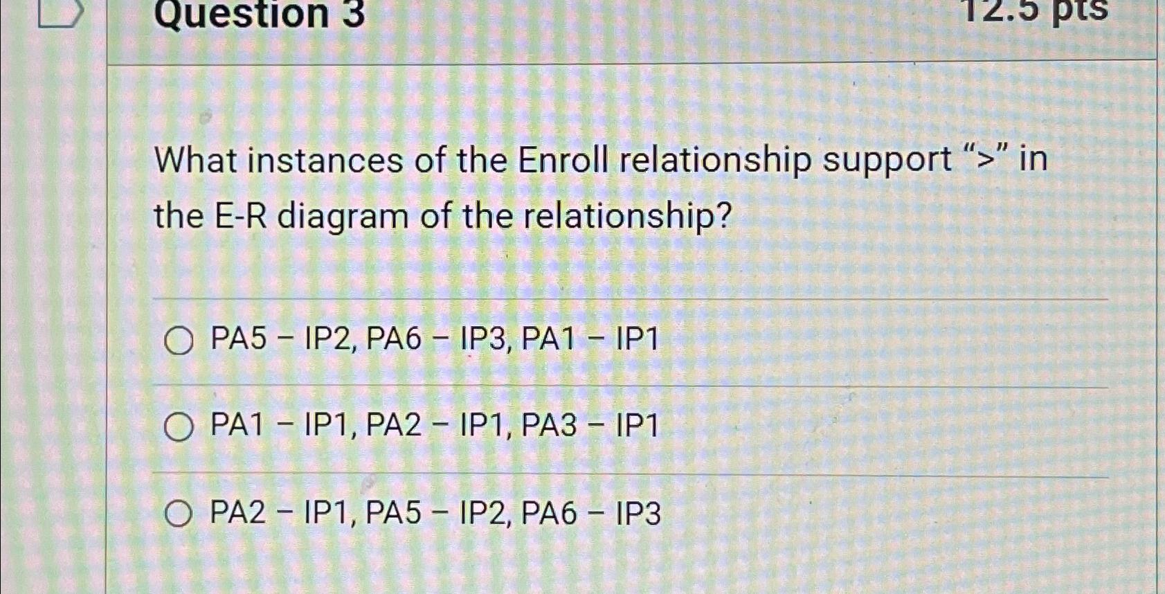 Solved Question 3What instances of the Enroll relationship | Chegg.com