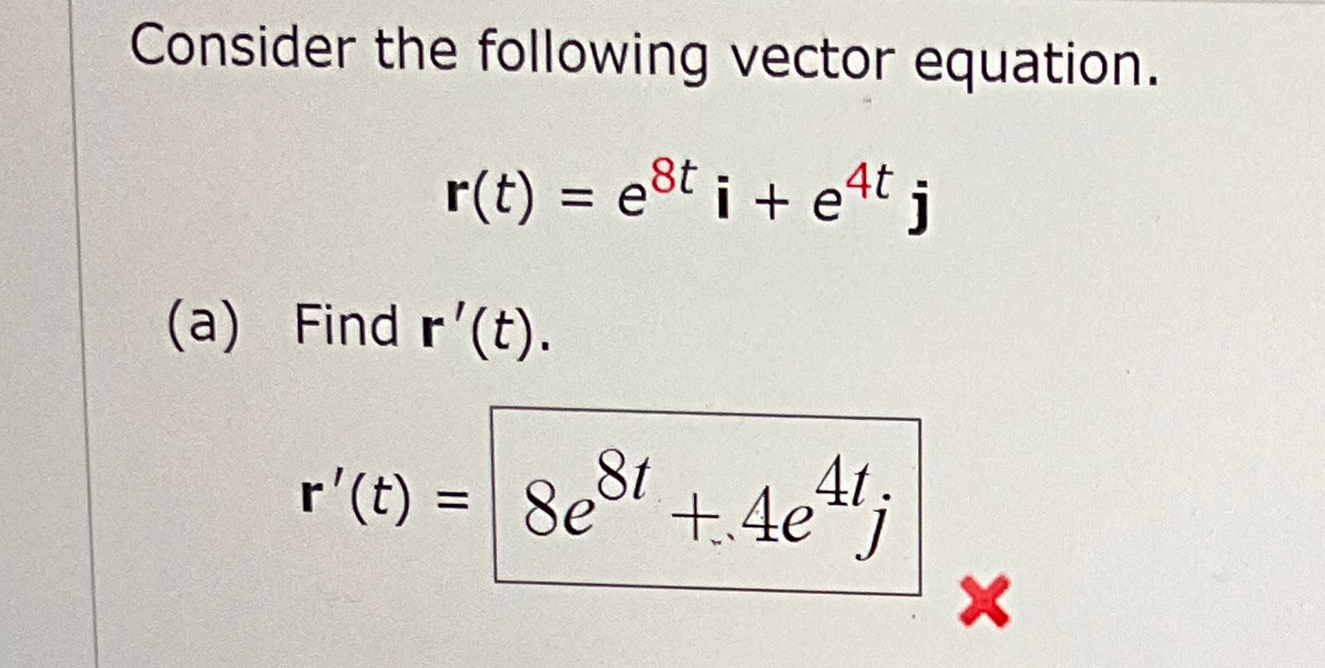 Solved Consider the following vector | Chegg.com