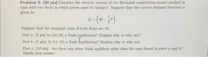 Solved Problem 3: [20 pts] Consider the discrete version of | Chegg.com