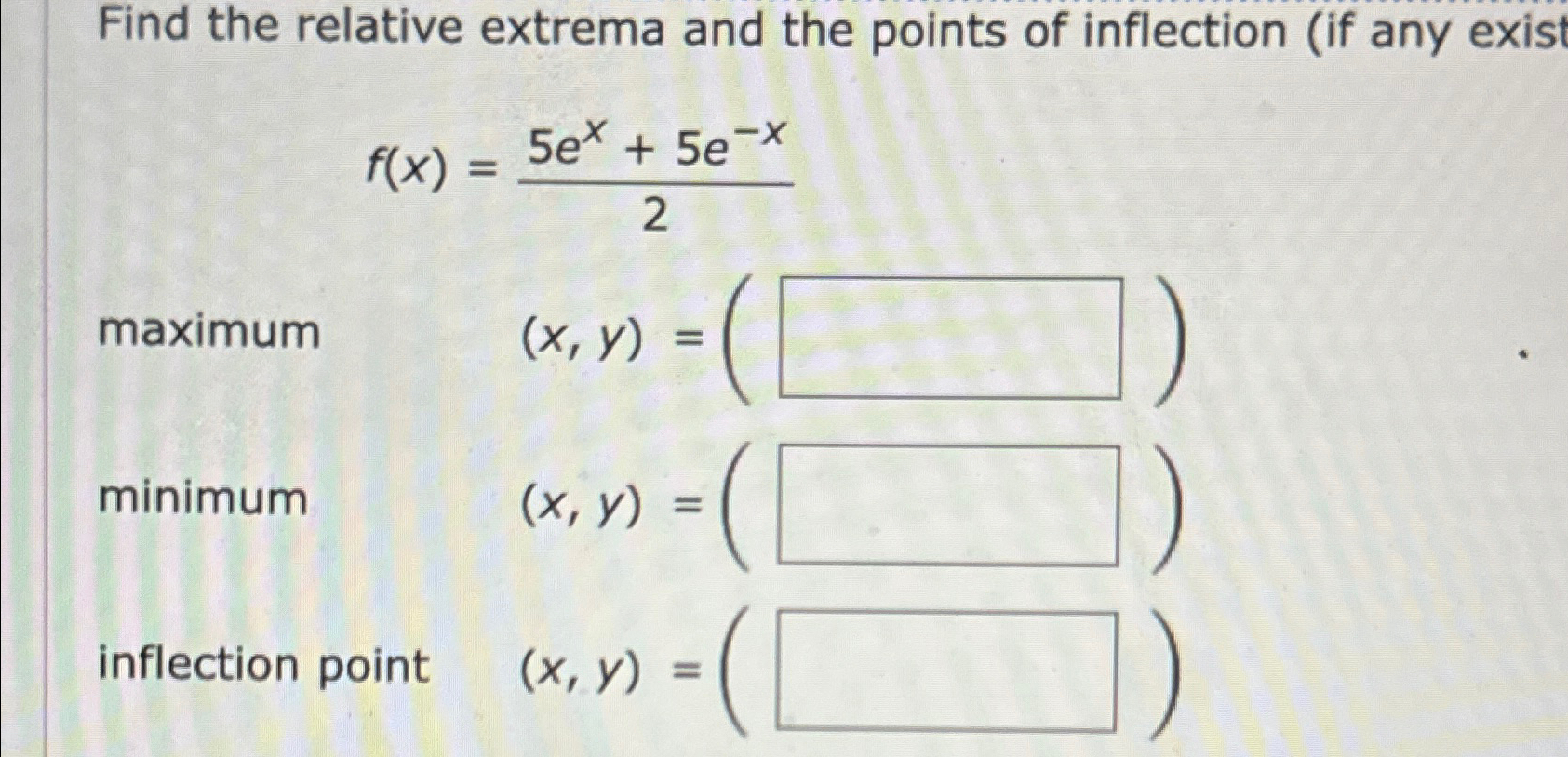 Solved Find the relative extrema and the points of | Chegg.com