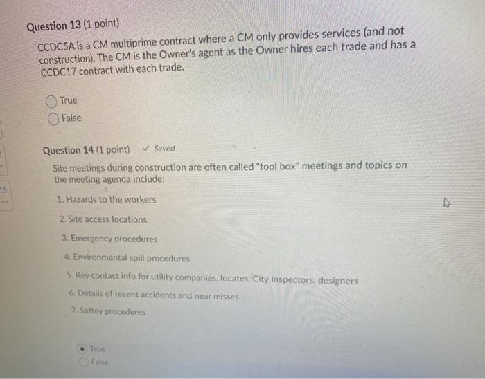 Solved Question 1 (1 point) Saved The Project Manual | Chegg.com