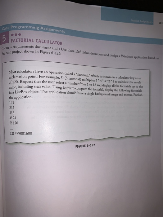 Solved se Programming Assignments 5 FACTORIAL CALCULATOR | Chegg.com