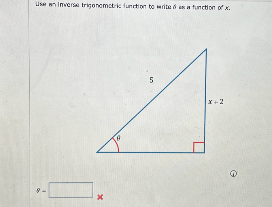 Solved Use An Inverse Trigonometric Function To Write θ ﻿as