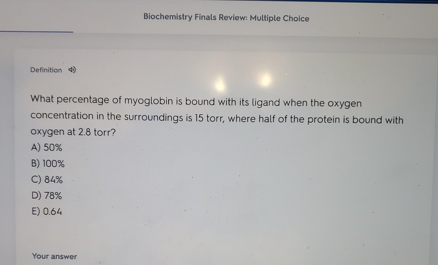 Solved Biochemistry Finals Review: Multiple Choice | Chegg.com