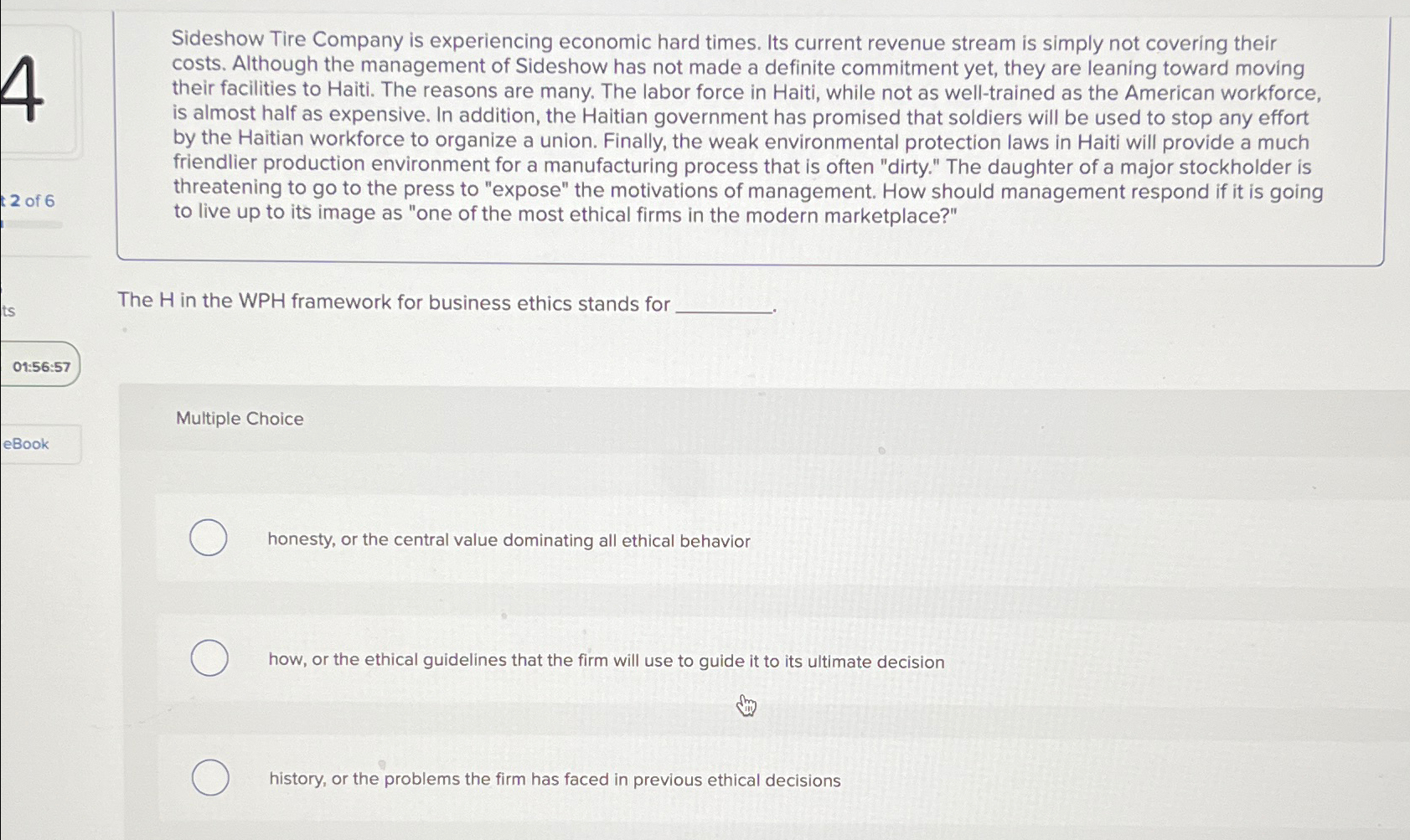 Solved Sideshow Tire Company is experiencing economic hard | Chegg.com